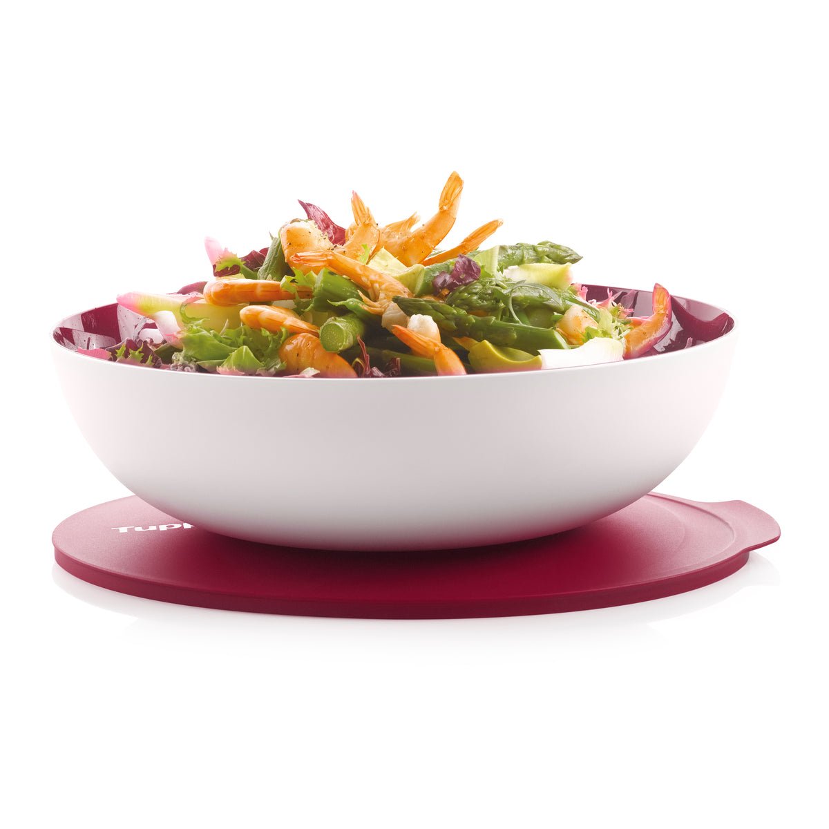 Allegra Salad Bowl 3.5 L (white and burgundy) – TUPPERWARE FRANCE